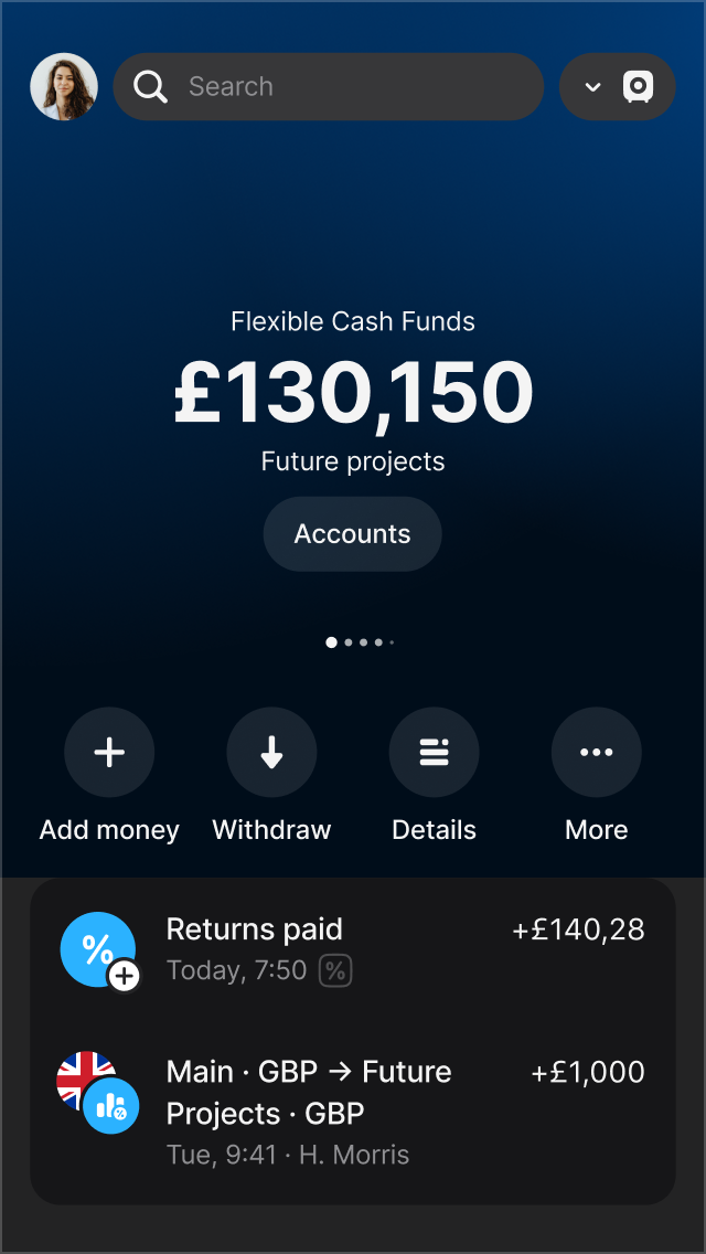 Flexible Cash Funds | Earn Daily Returns | Revolut Business